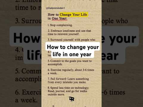 how to change your life in one year #quotes #successmotivation #facts #successmindset