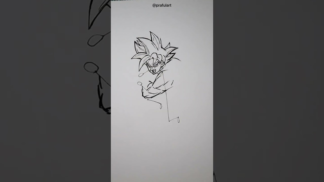 Speed drawing Goku - StickMan?! 🤯 #shorts