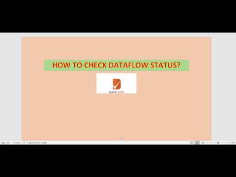 How to check dataflow status in English