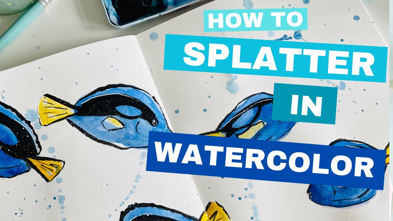 How to splatter in watercolor!