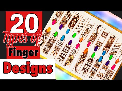 20 Types Of Henna Designs For Fingers #1 | Mehendi | Mehndi for beginners