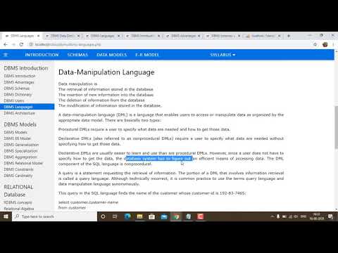 DBMS Languages