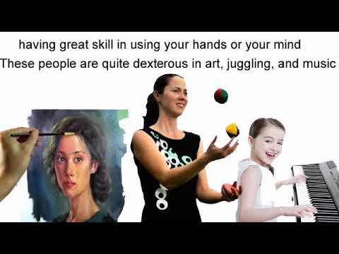 dexterous meaning | Vocabulary for Kids | Children's Dictionary | Learn English Vocabulary