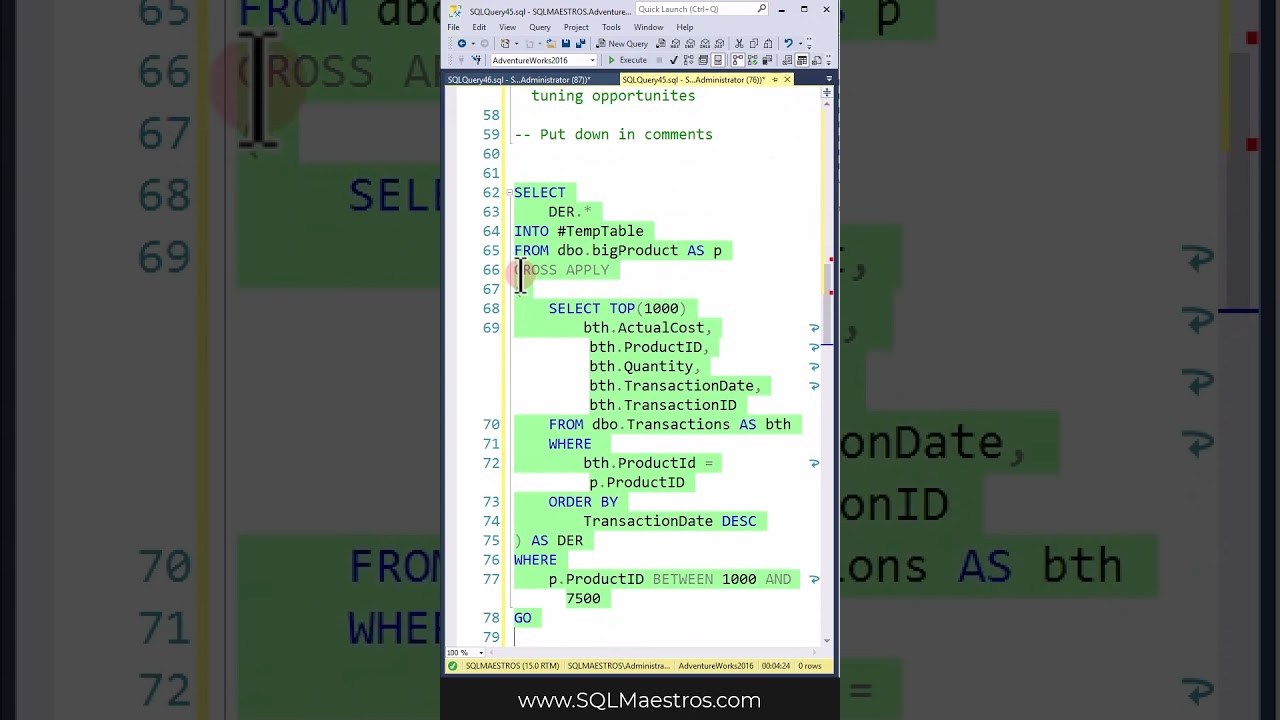 Execution Plan Tuning Opportunity – Part 1 - SQL Server Training, SQL ...