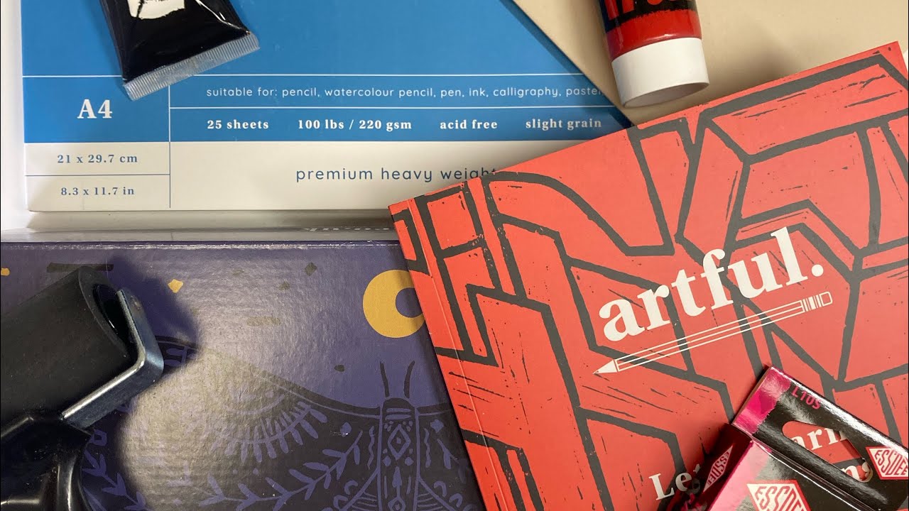 UNBOXING ARTFUL LINO PRINT ART SUPPLIES BOX