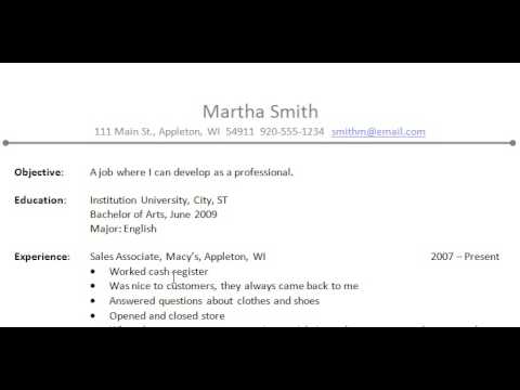 Common Resume Errors - Objective Statements