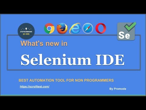 New Selenium IDE - Whats New with In depth Tutorial