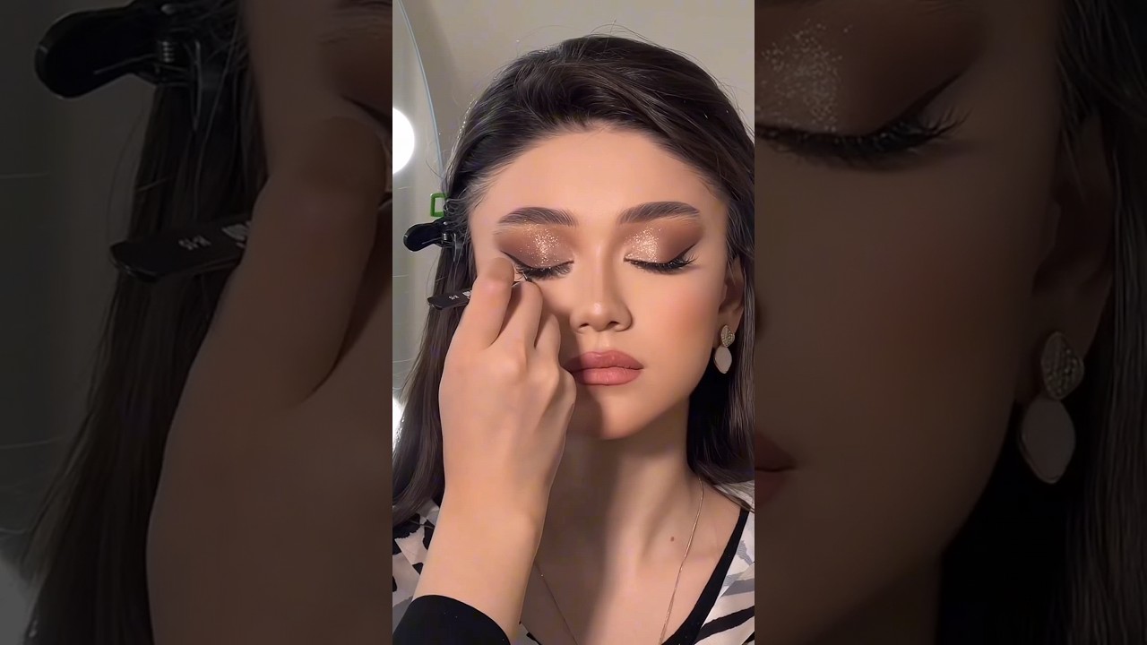 step by step glam party makeup tutorial 🔥💯🤩 #shorts #makeup #makeuptutorial #learningwithnk #viral