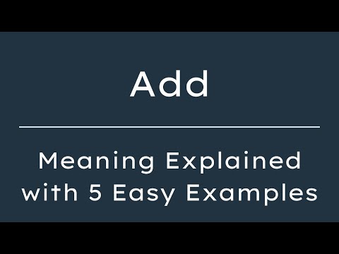 Add Meaning in English With 5 Example Sentences, Add Meaning in English