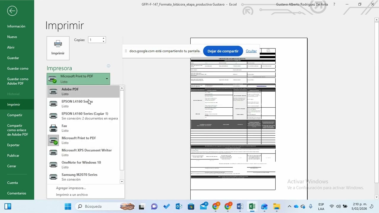 COMO IMPRIMIR MIS BITACORAS EN PDF - SENA 2026