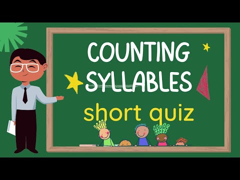 COUNTING SYLLABLES / Identify How Many Syllables in Each Word/Learn to Read / Kinder and Primary