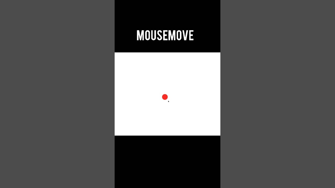Mousemove🖲️ Event in Javascript | #html #javascript #webdevelopment #shorts