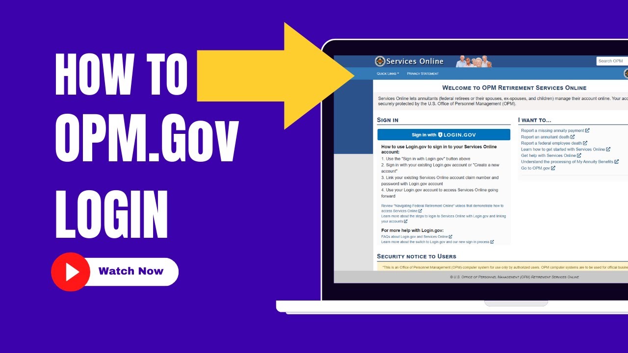 OPM.Gov Login⏬👇: OPM Retirement Services Login