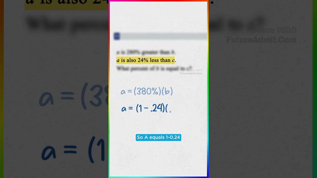 The confusing SAT question that can be solved in seconds...