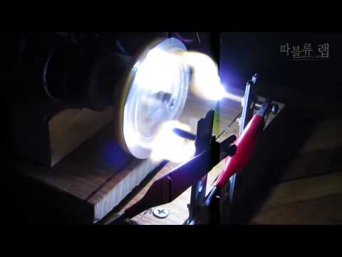 Tesla coil rotary spark gap test