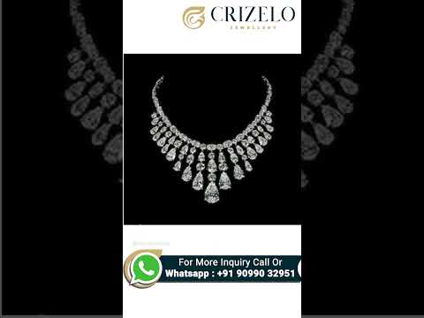 Diamond Necklaces | White Gold and Diamond Necklace | Crizelo Necklaces #jewellery #crizelo