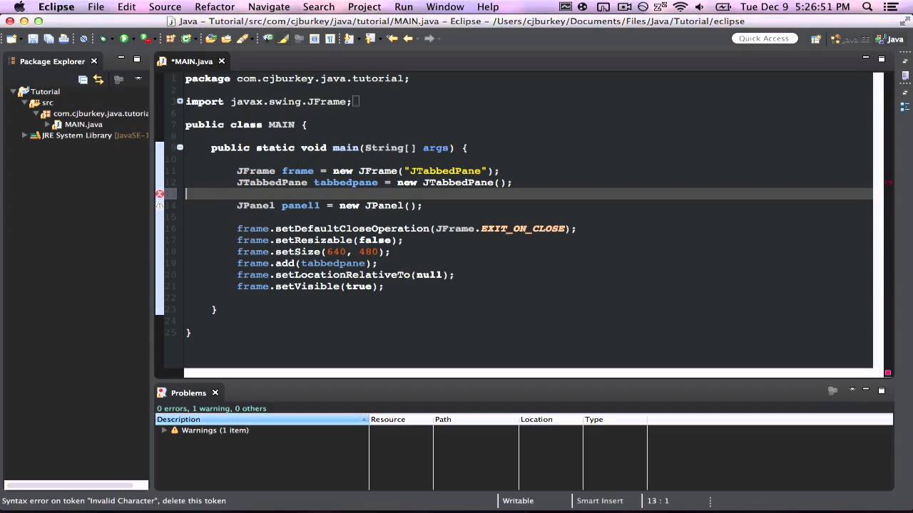 Java Programing Tutorials - Episode 15 - JTabbedPane!