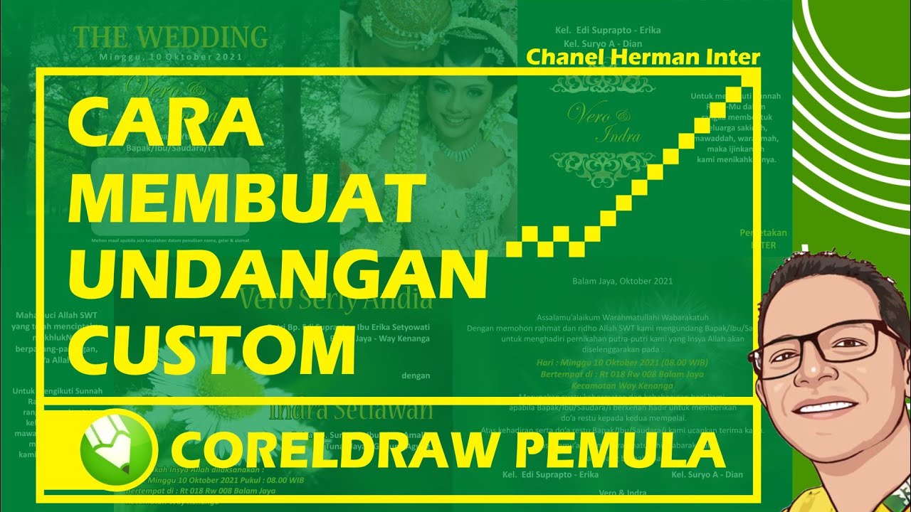 CARA MEMBUAT UNDANGAN CUSTOM (FULL WARNA) KEREN UNTUK PEMULA | CORELDRAW