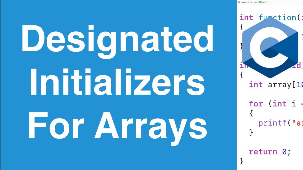 Designated Initializers For Arrays | C Programming Tutorial
