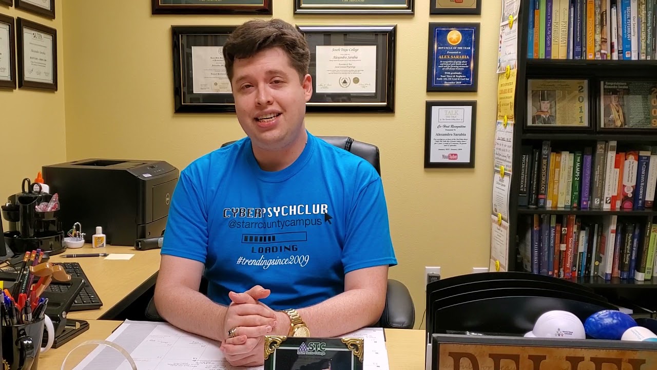 Alex Sarabia - Faculty Introduction for STC Psych Majors Virtual Orientation Spring 2021