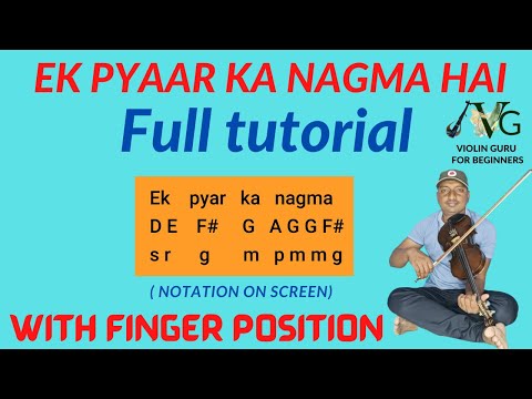 EK PYAAR KA NAGMA HAI VIOLIN TUTORIAL | #violin_guru | Hindi violin instrumental songs tutorial