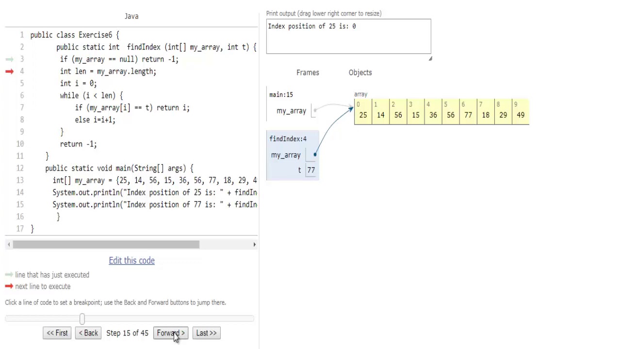 w3resource.com: Java Array Exercise-6