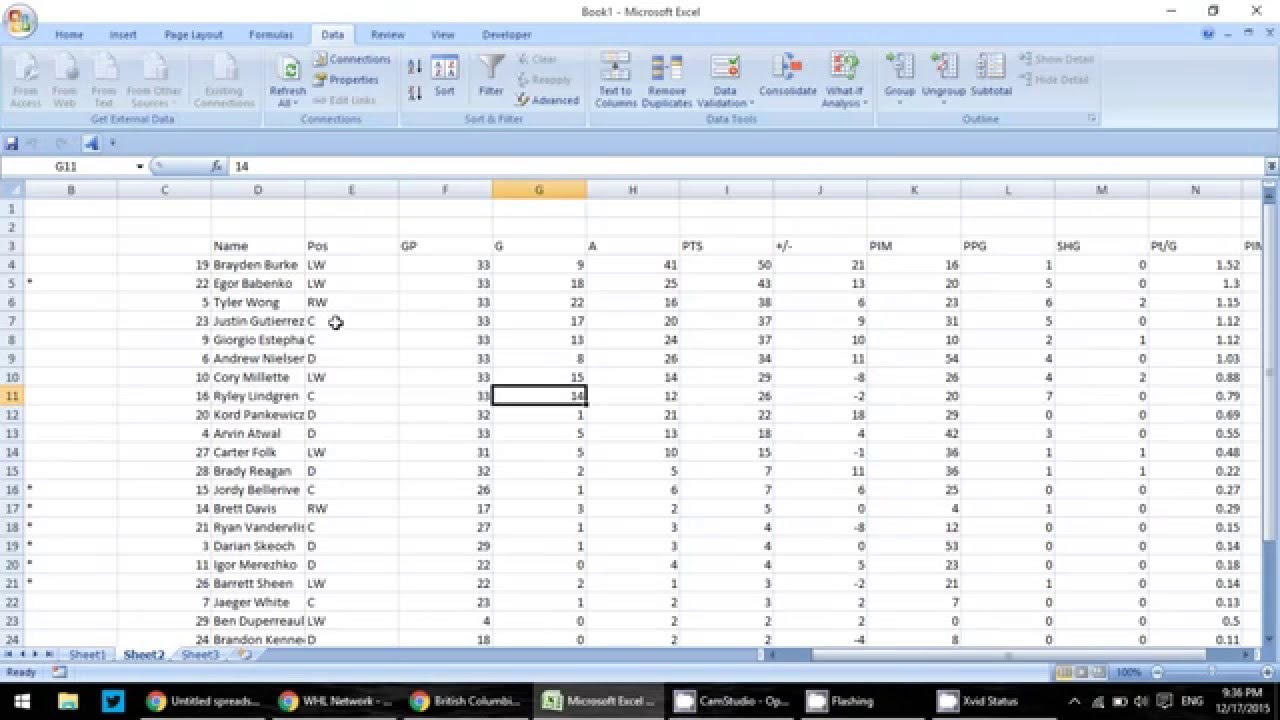 Using Google Docs to Import Stats from Web