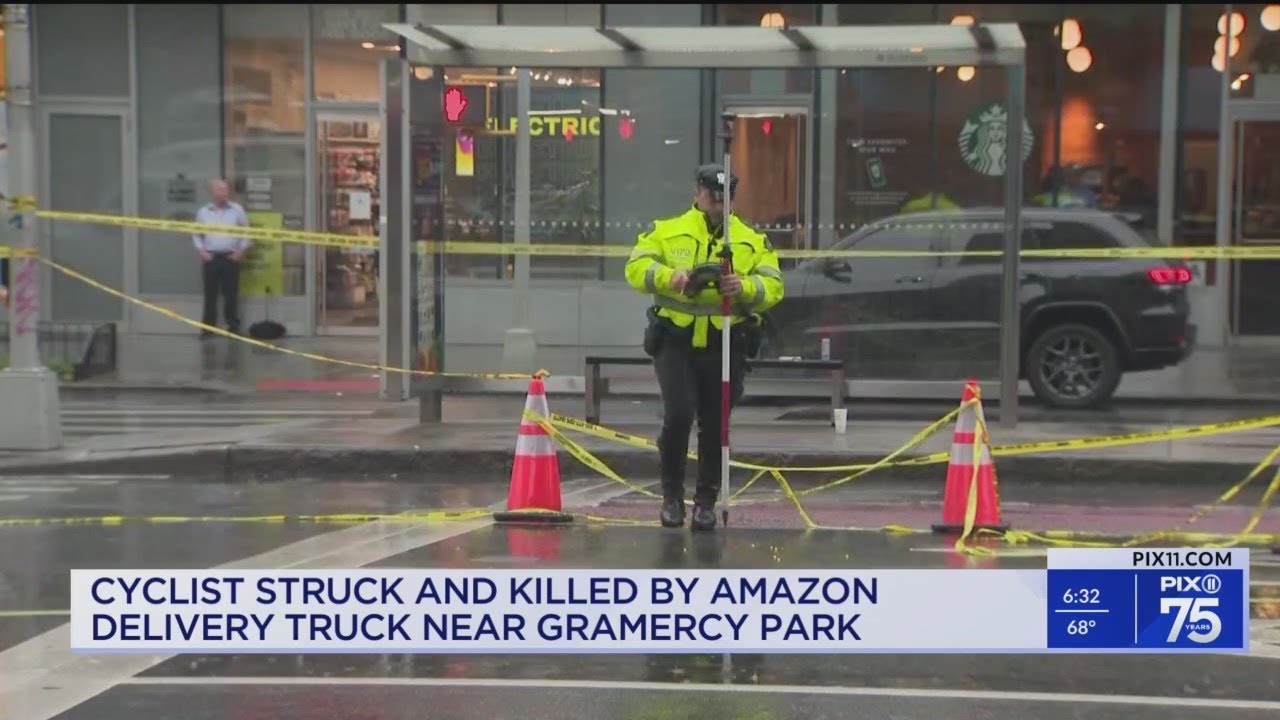 Cyclist hit, killed by Amazon truck near Gramercy Park: NYPD