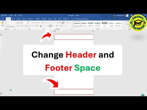 How to change the header and footer space in a Word document?