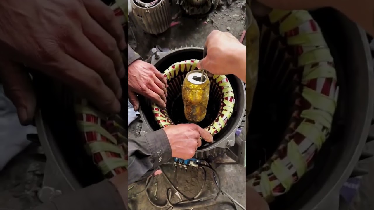 Rotating Magnetic Field in Stator winding of Induction Motor #motor #dcmotor #acmotor #shorts #video