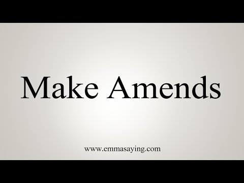 How To Say Make Amends