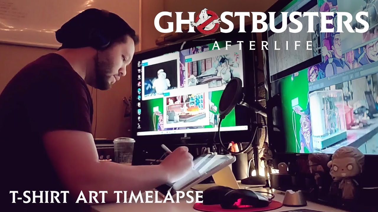 GHOSTBUSTERS: AFTERLIFE - T-Shirt Art Timelapse