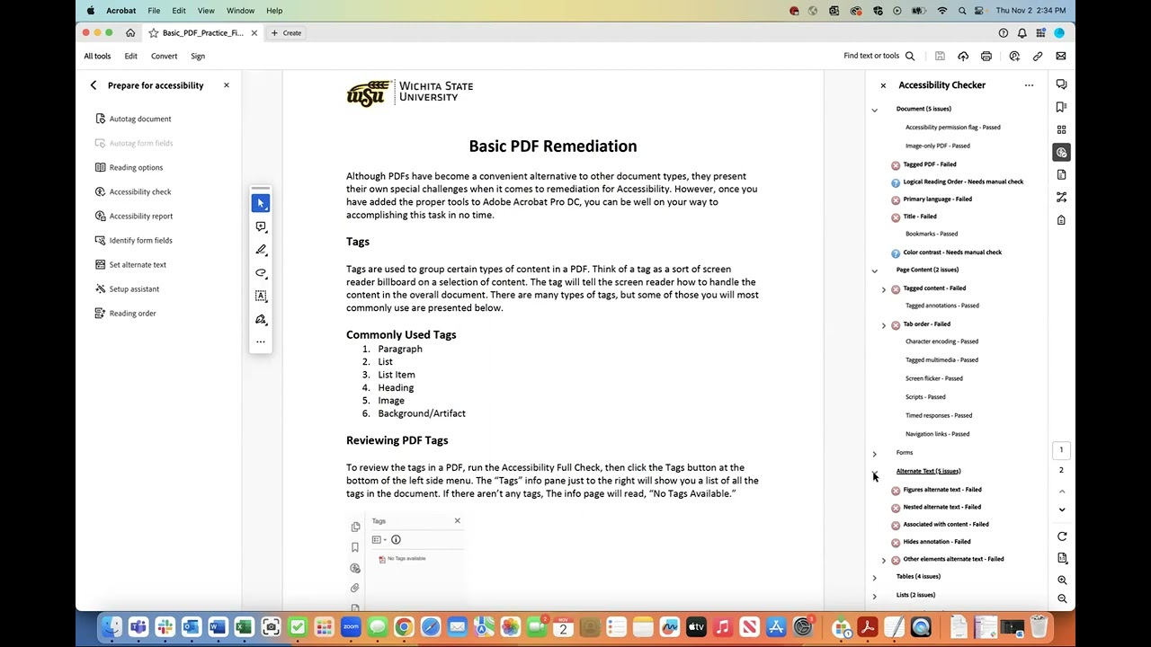 Basic PDF Remediation, Part One: Introduction and Autotag Method