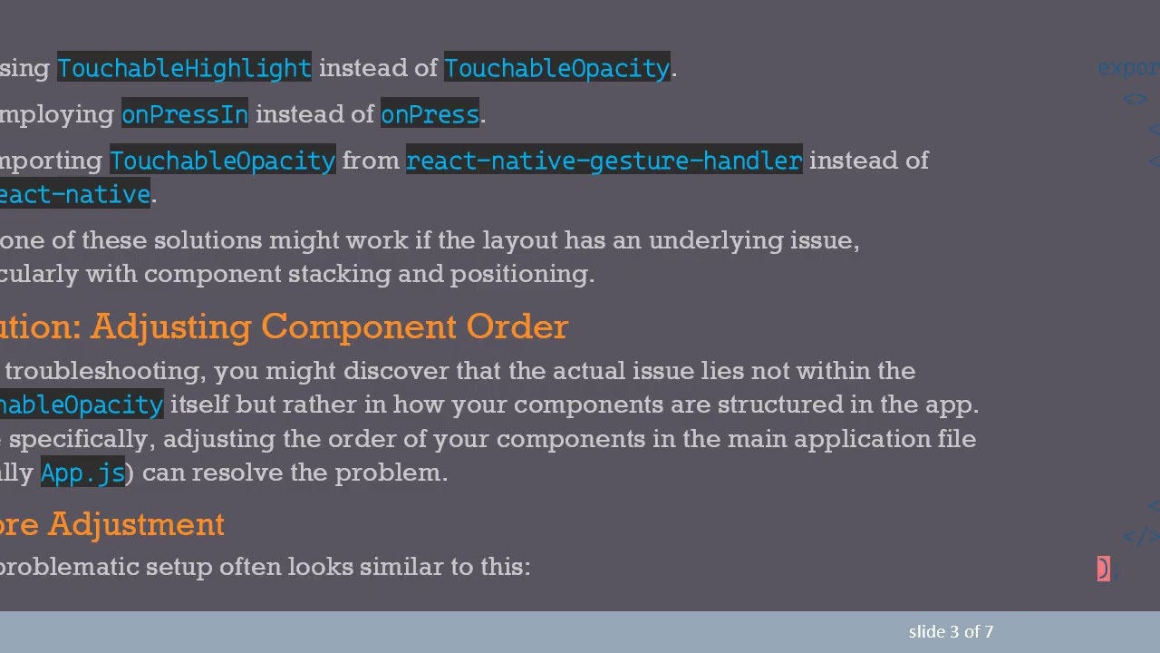 Solving TouchableOpacity Interaction Issues in React Native with position: absolute
