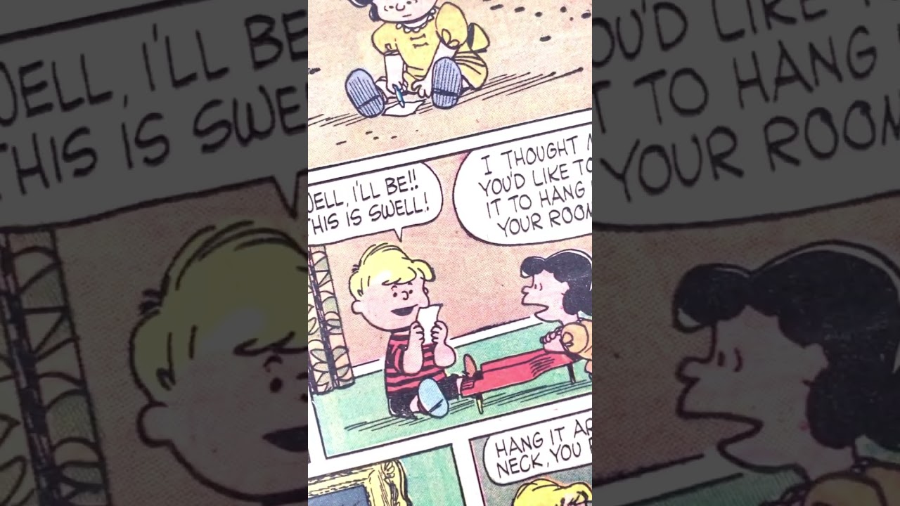 Lucy Brings Schroeder a Gift - Peanuts Comic Strip from October 6, 1957 | CollectPeanuts.com