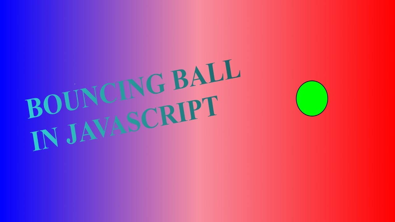 Vanilla JavaScript Bouncing Ball Tutorial || CarelessInternet