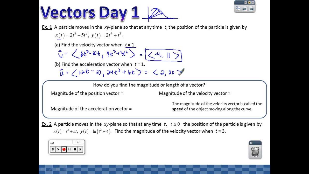 unit 9 Vectors Day 1 Video Notes