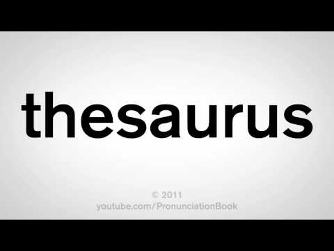 How To Pronounce Thesaurus
