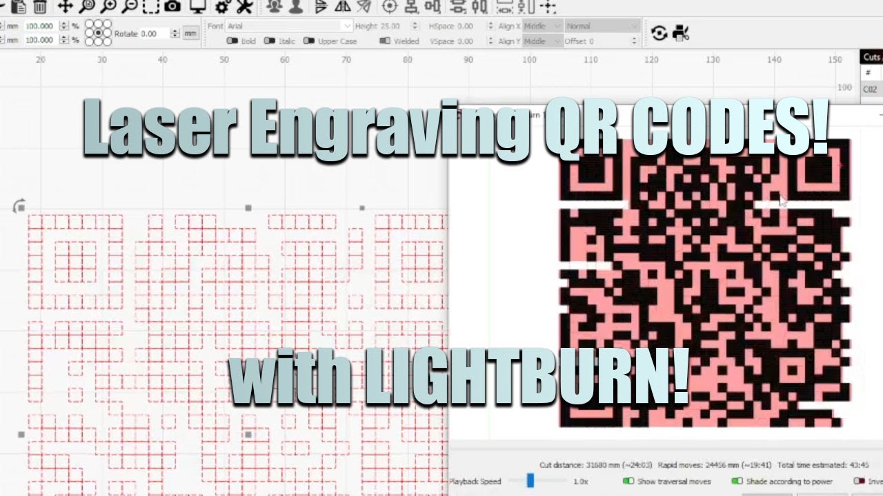 Laser Engraving QR codes with Lightburn!