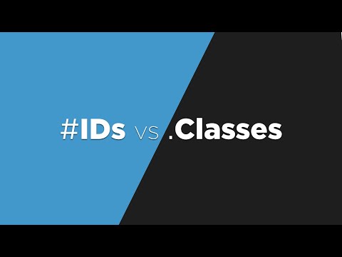 Whats the difference between IDs and Classes?