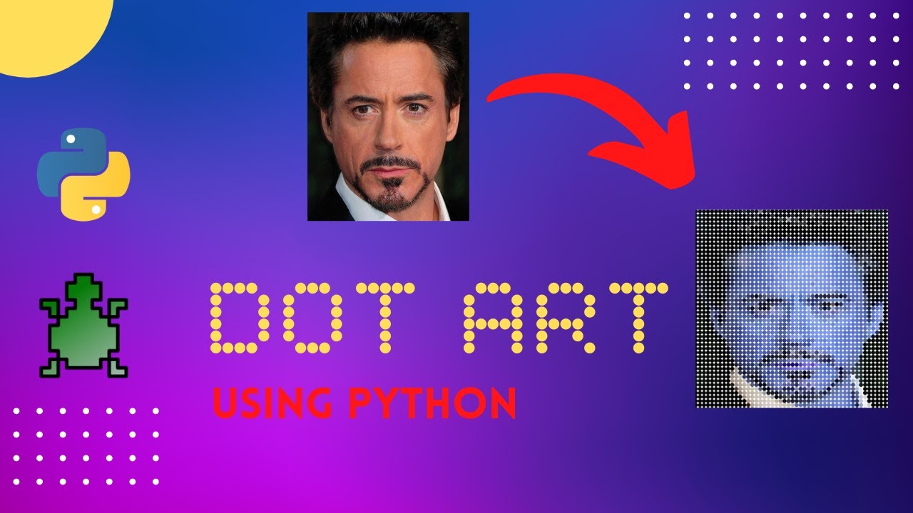 Create Dot Art using Python | Image processing | Turtle graphics | Opencv