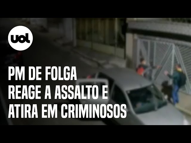 PM reage a assalto e atira contra bandidos na Vila Ema, em SP