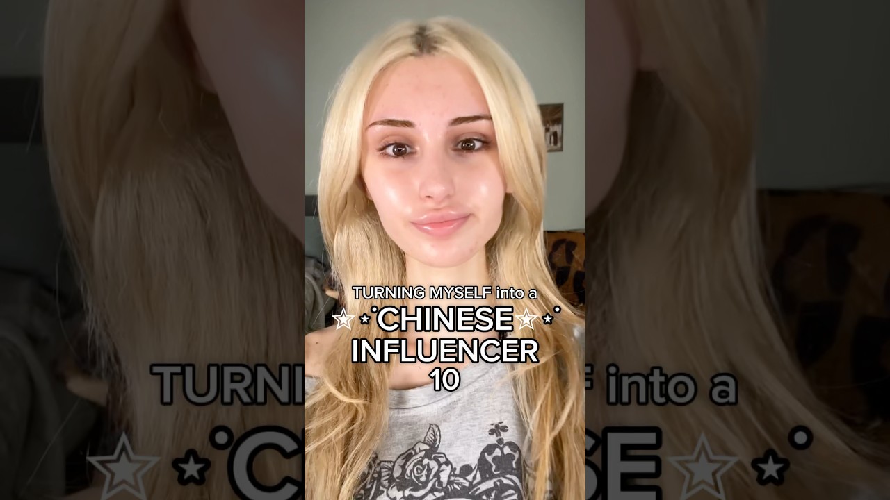 TURNING INTO a CHINESE INFLUENCER 10 ⭐️✨💄#makeup #chinese #douyin #trend