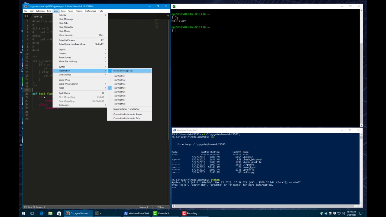 Set up Sublime text for Python and run function from a Python script
