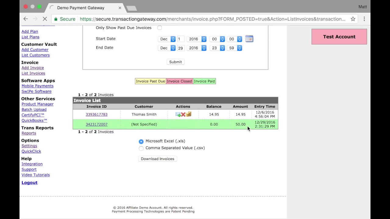 Invoice Payment Processing Software Generator