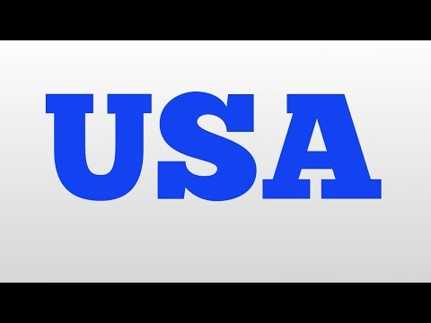 USA meaning and pronunciation