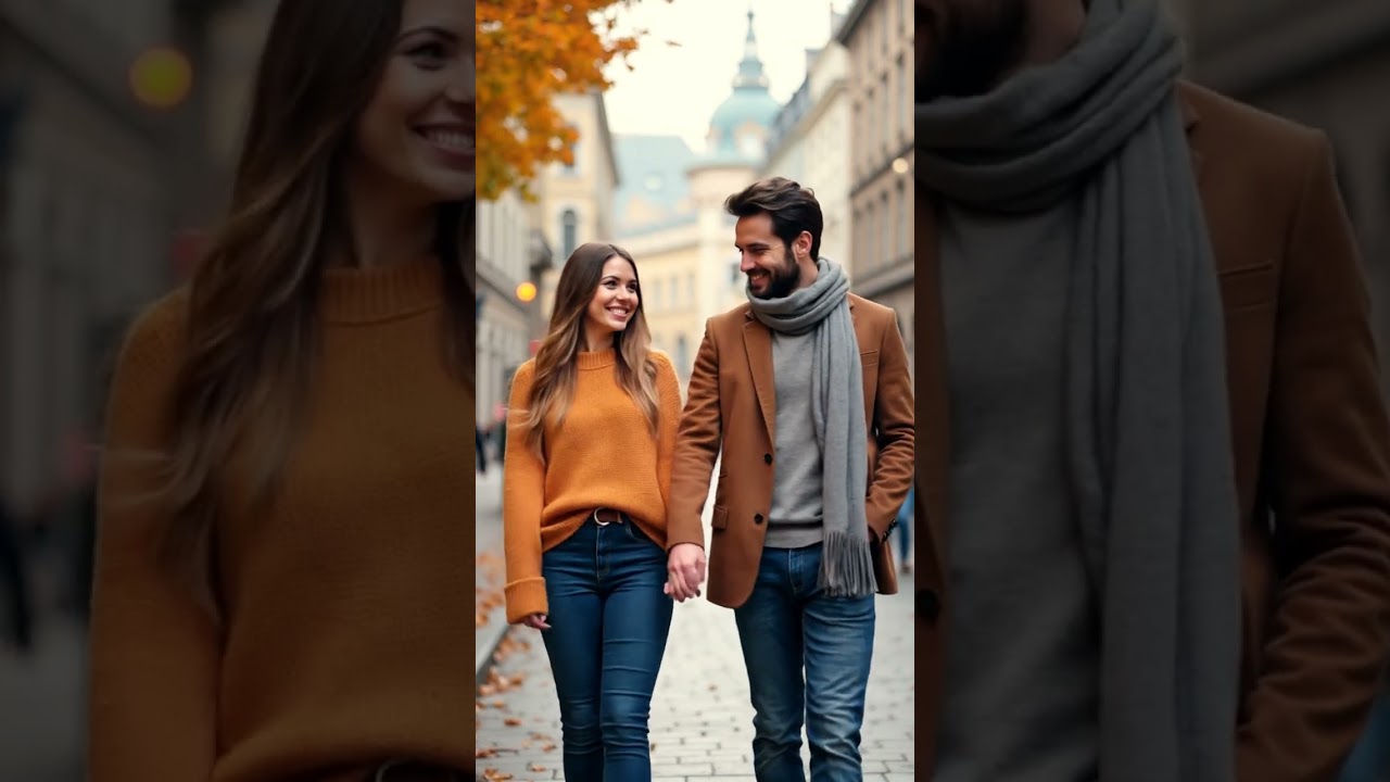 Cutest Couple? Austrian Beauty and Belgian Man Enjoy Autumn Stroll in Vienna