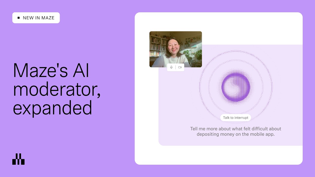 Maze’s AI moderator, expanded | More features across your research