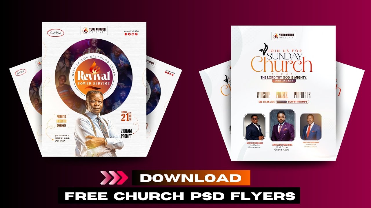 FREE PSD Church Flyer Files - Fully Editable!