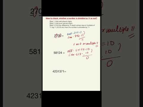 Trick 6: How to check QUICKLY, whether a number is Divisible by 11 or not? @TheEnlightenedLogic